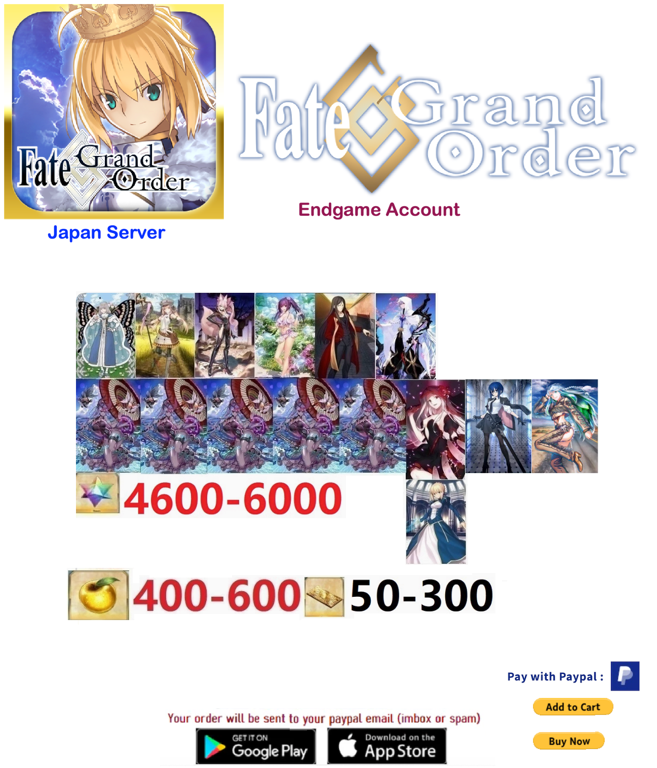 ⭐ Fate Grand Order ⭐Starters/Endgame Fresh Accounts – Malboro18Games