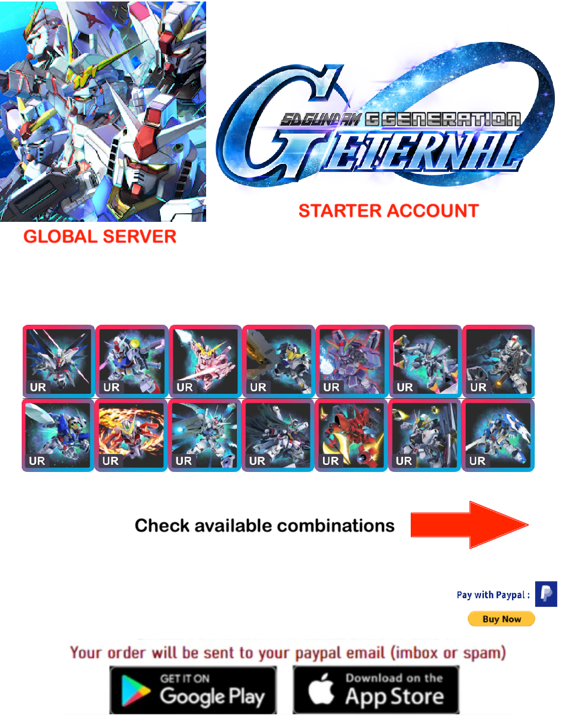 [Global Server] Gundam G Generation ETERNAL Fresh Starter Account with ...