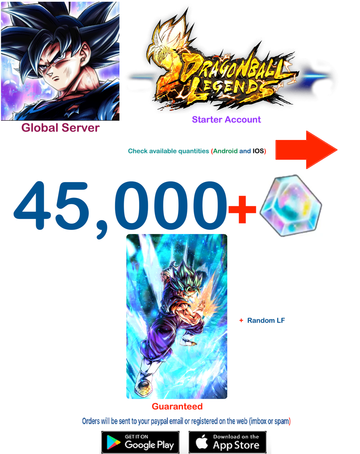 (Global Server)(Android-IOS VERSION) UL Vegito Blue Dragon Ball Legend ...