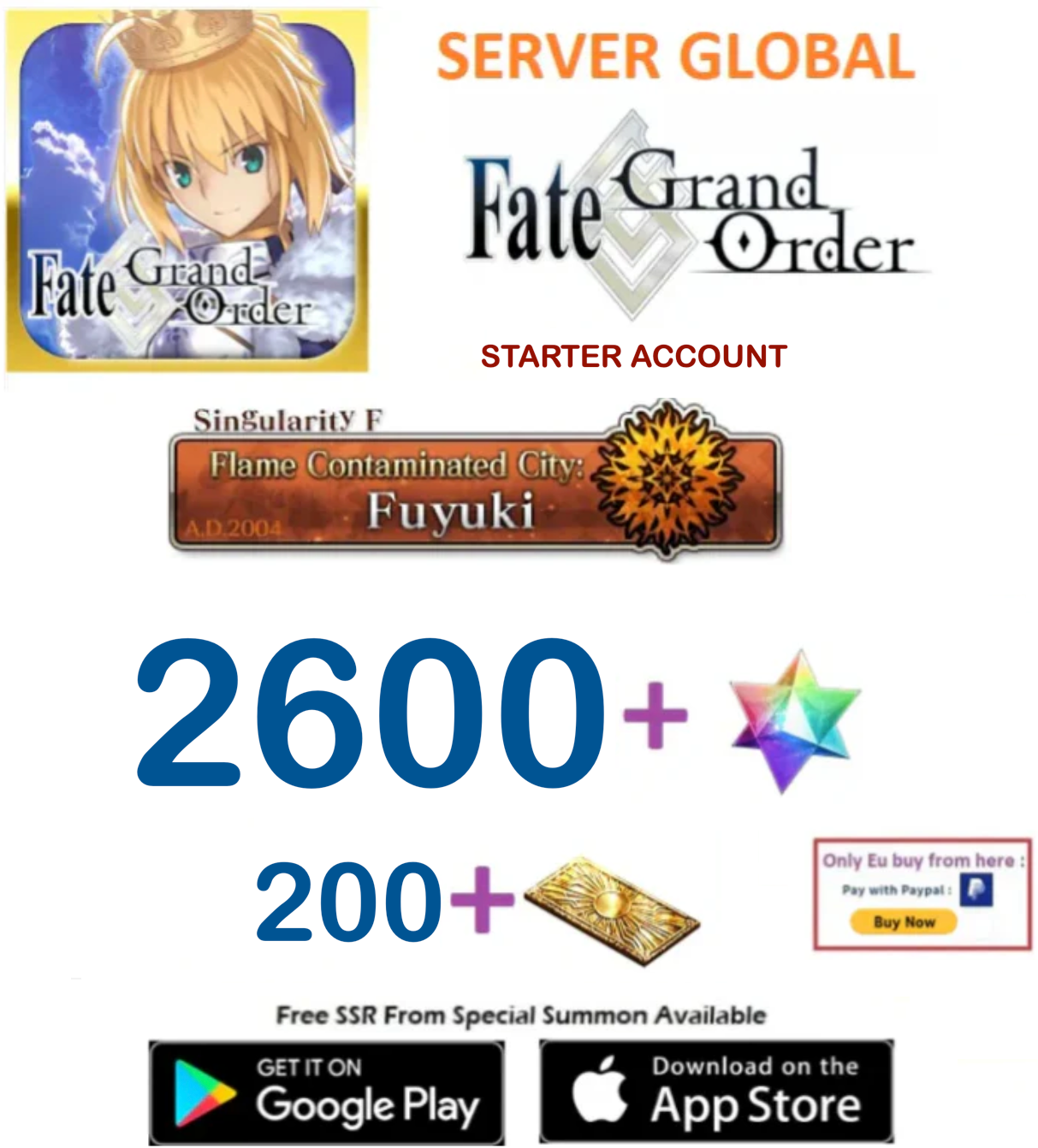 ⭐ Fate Grand Order ⭐Starters/Endgame Fresh Accounts – Malboro18Games