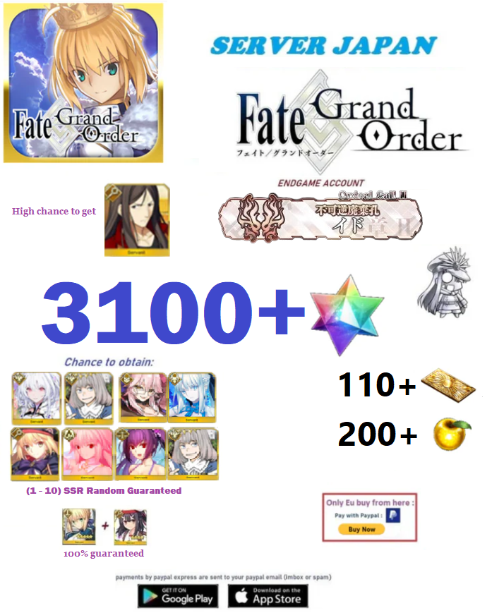 ⭐ Fate Grand Order ⭐Starters/Endgame Fresh Accounts – Malboro18Games