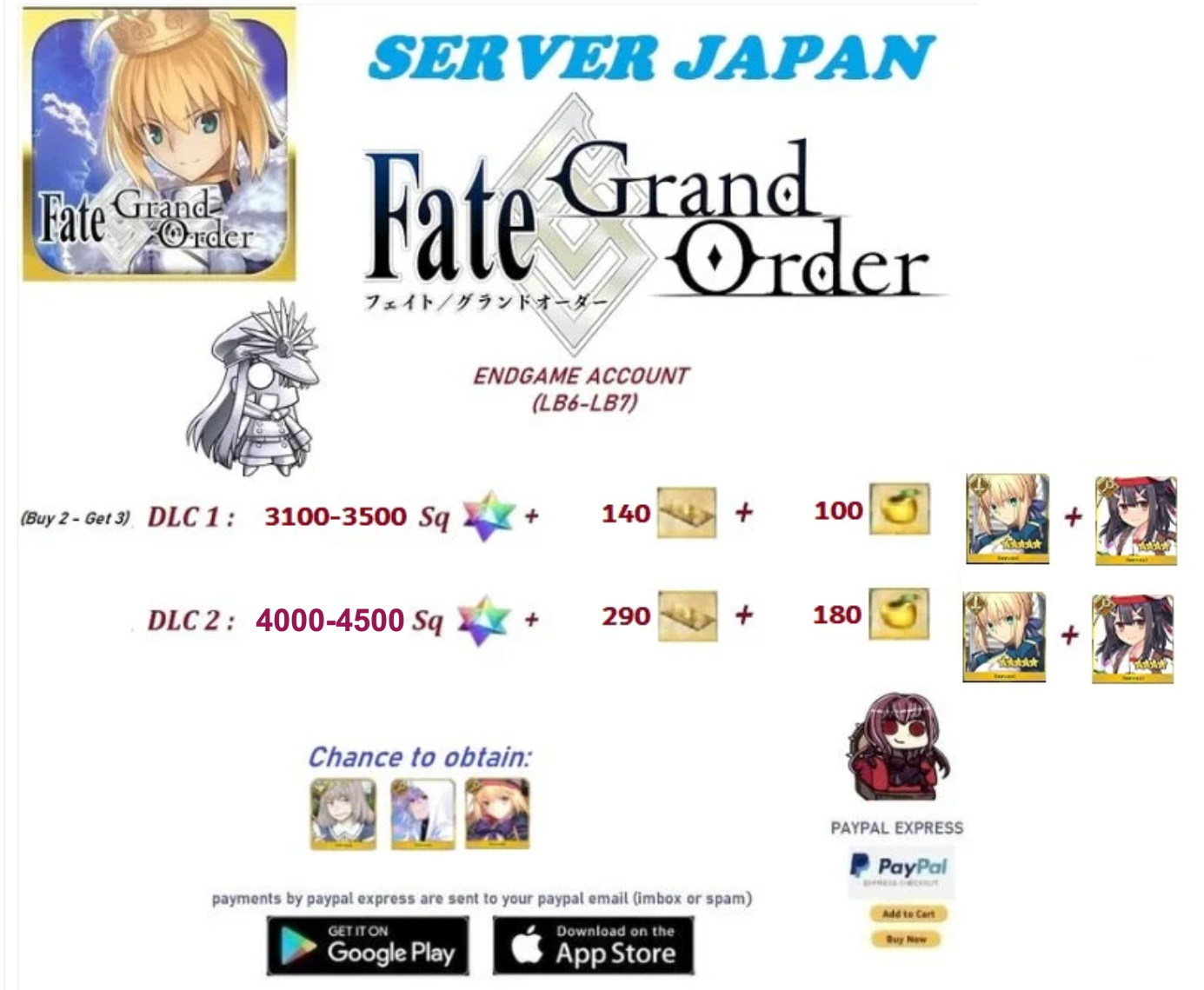 ⭐ Fate Grand Order ⭐Starters/Endgame Fresh Accounts – Malboro18Games