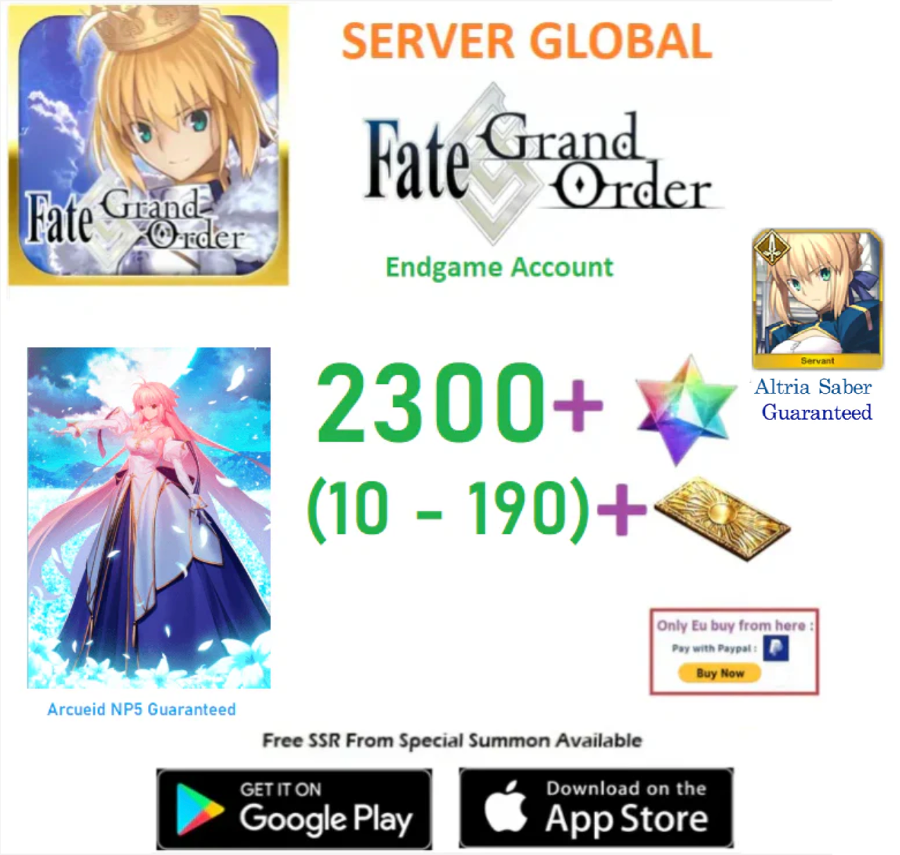 ⭐ Fate Grand Order ⭐Starters/Endgame Fresh Accounts – Page 3 – Malboro18Games