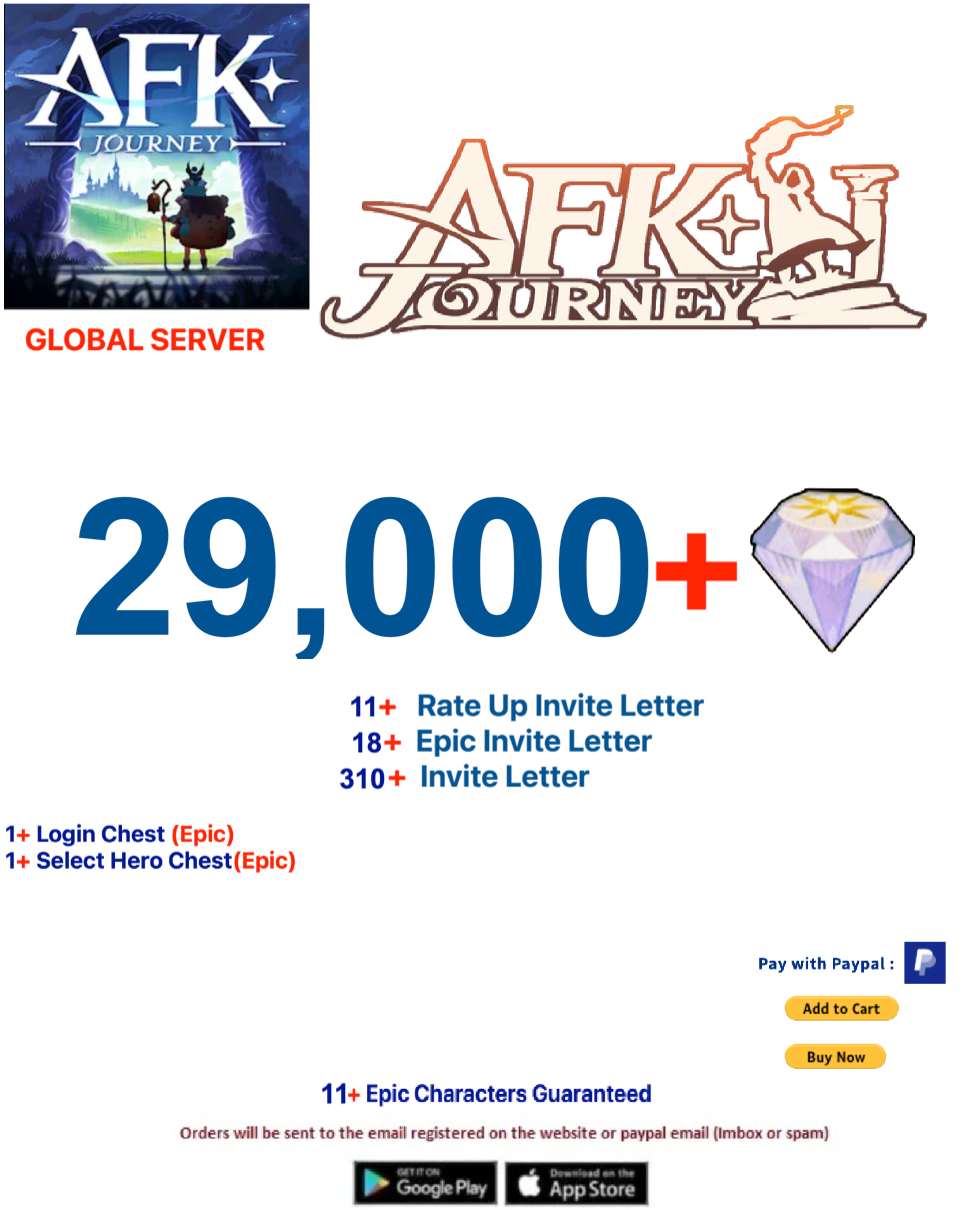 ⭐[Global Server ]⭐ 29000+ Diamonds AFK Journey Starter Account – Malboro18Games