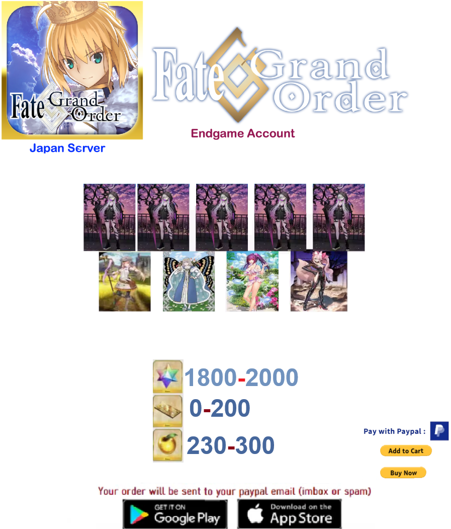 ⭐[JP Server] Lilith (berserker) + SQ Fate Grand Order FGO Endgame v13 – Malboro18Games