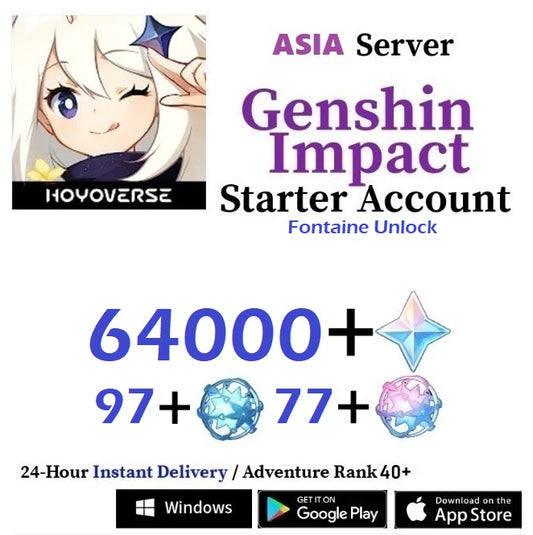 ⭐ GENSHIN IMPACT STARTER ACCOUNT ALL SERVER BEST PRICE – Malboro18Games
