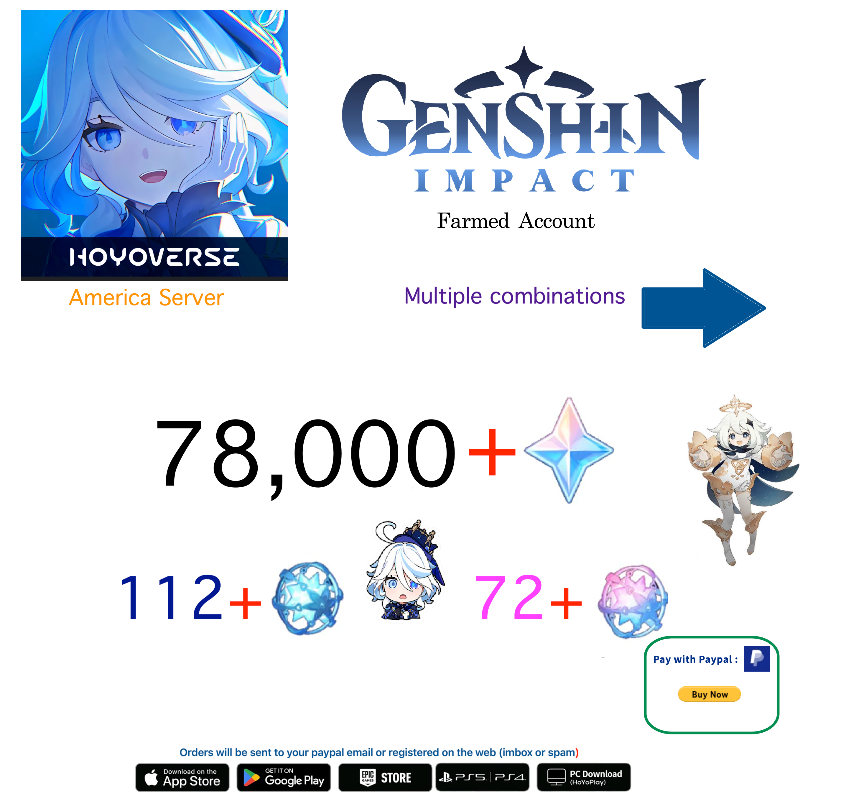 ⭐ GENSHIN IMPACT STARTER ACCOUNT ALL SERVER BEST PRICE – Malboro18Games