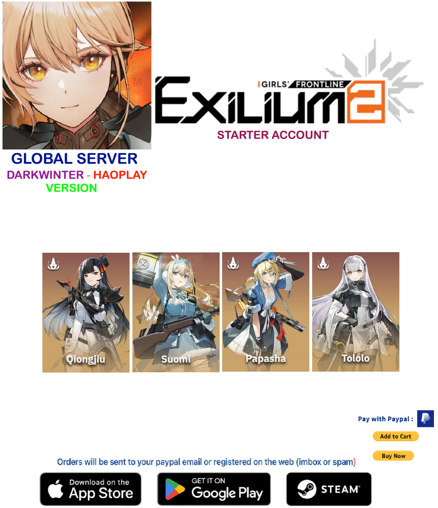 (All Server)(UNLINKED) Multiple Combinations GIRLS' FRONTLINE 2: EXILI – Malboro18Games