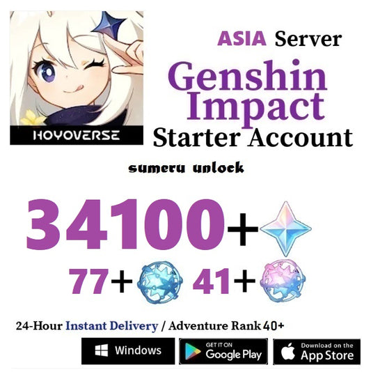 ⭐ GENSHIN IMPACT STARTER ACCOUNT ALL SERVER BEST PRICE – Malboro18Games
